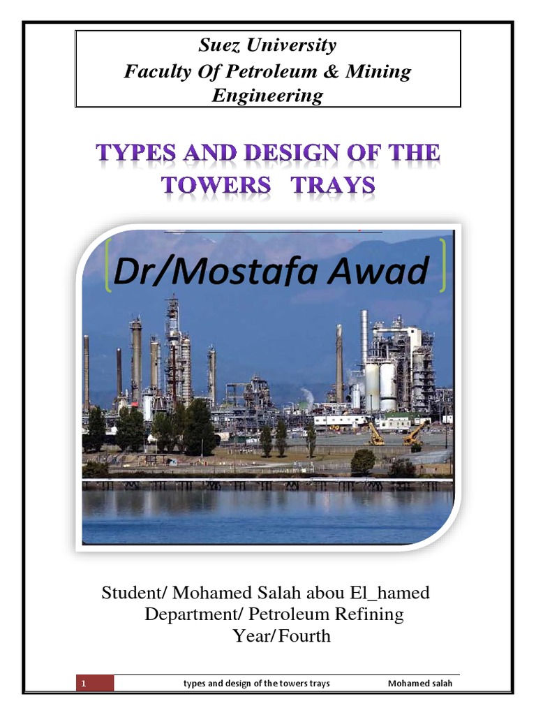 Types & Design of Tower Trays | PDF | Distillation | Mechanical Engineering