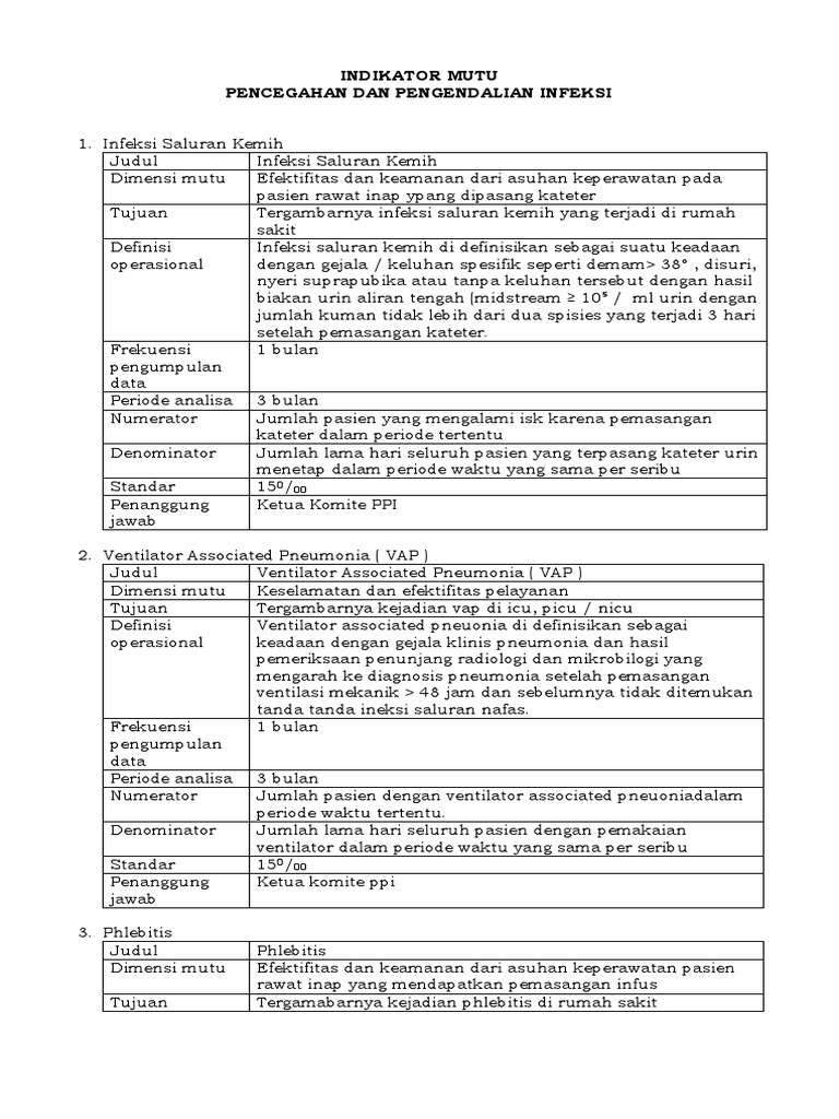Profil Indikator Mutu Inm Ppi Kepatuhan Kebersihan Tangan Kkt Pdf - Riset
