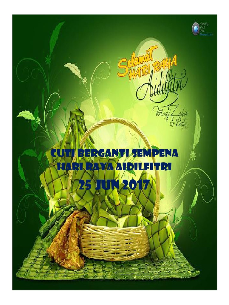 Cuti Berganti Sempena Hari Raya Aidilfitri | PDF