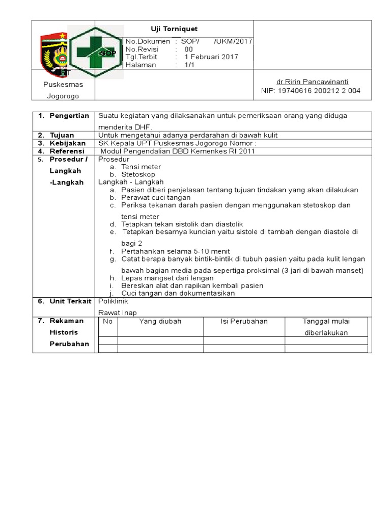 Sop Uji Torniquet | PDF