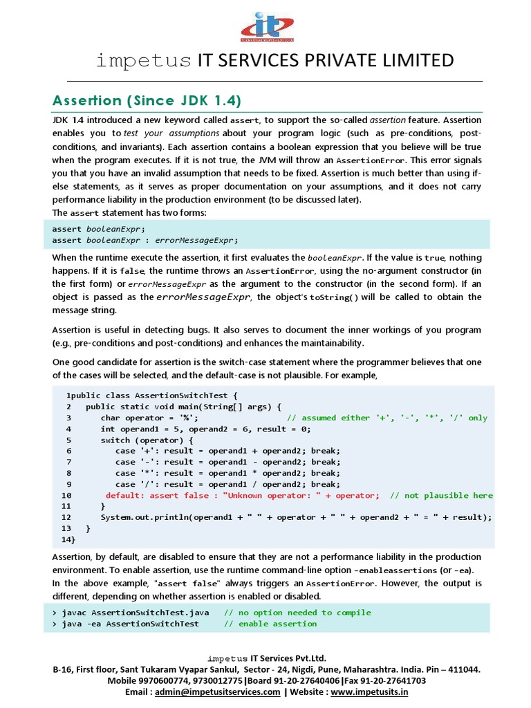 Impetus: It Services Private Limited | PDF | Computer Programming ...