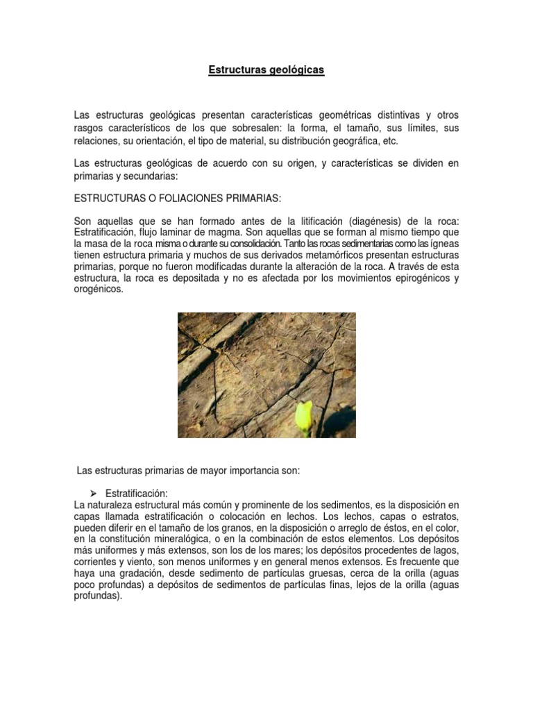 Estructuras Geológicas | PDF | Estrato | Roca (geología)