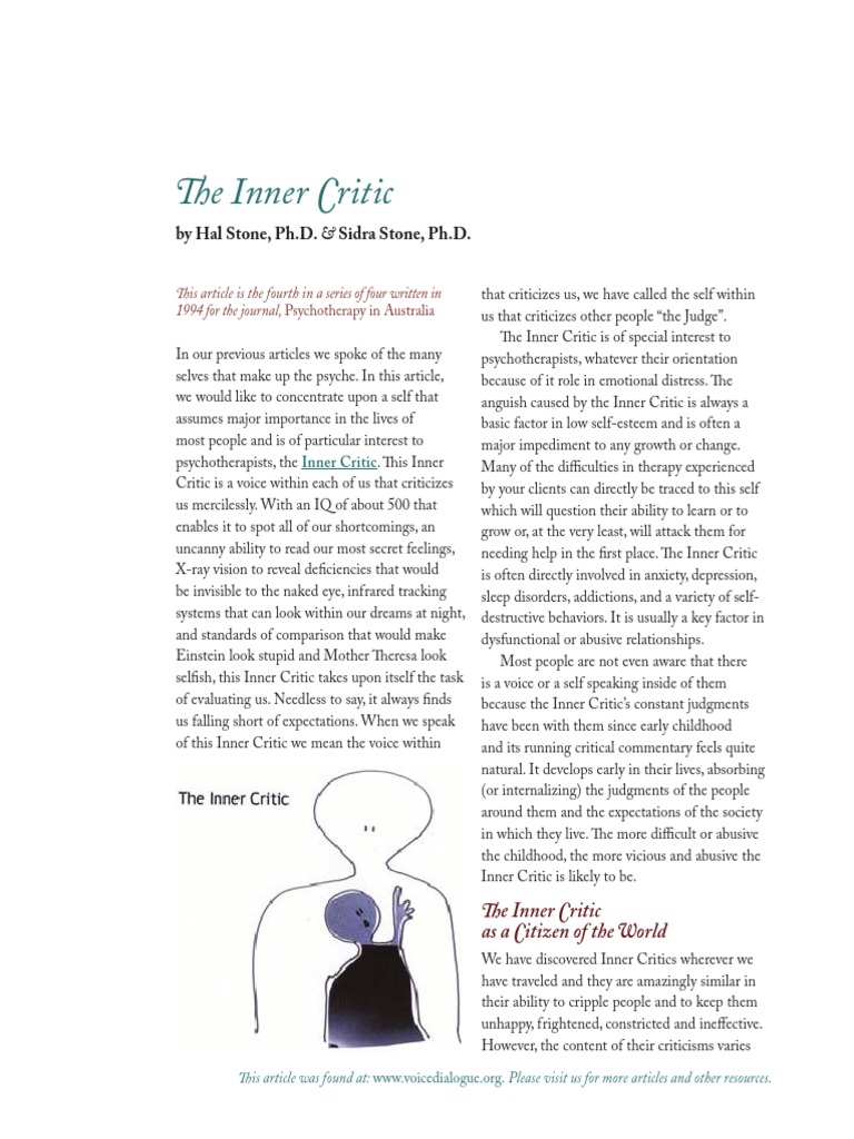 The Inner Critic PDF | PDF | Self | Psychotherapy