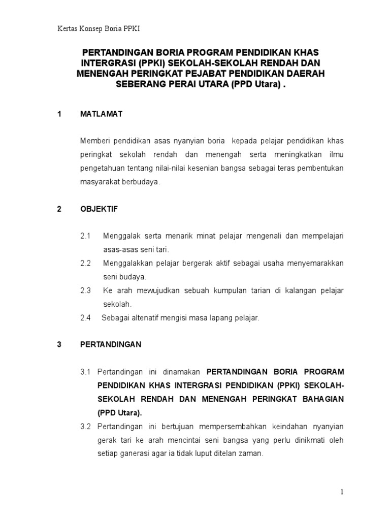 Kertas Konsep Boria 2016 | PDF