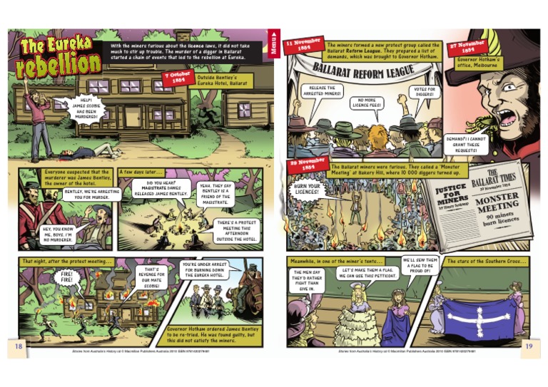 1a - Eureka Stockade Comic Pages 18-23 PDF | PDF | Victoria (Australia ...
