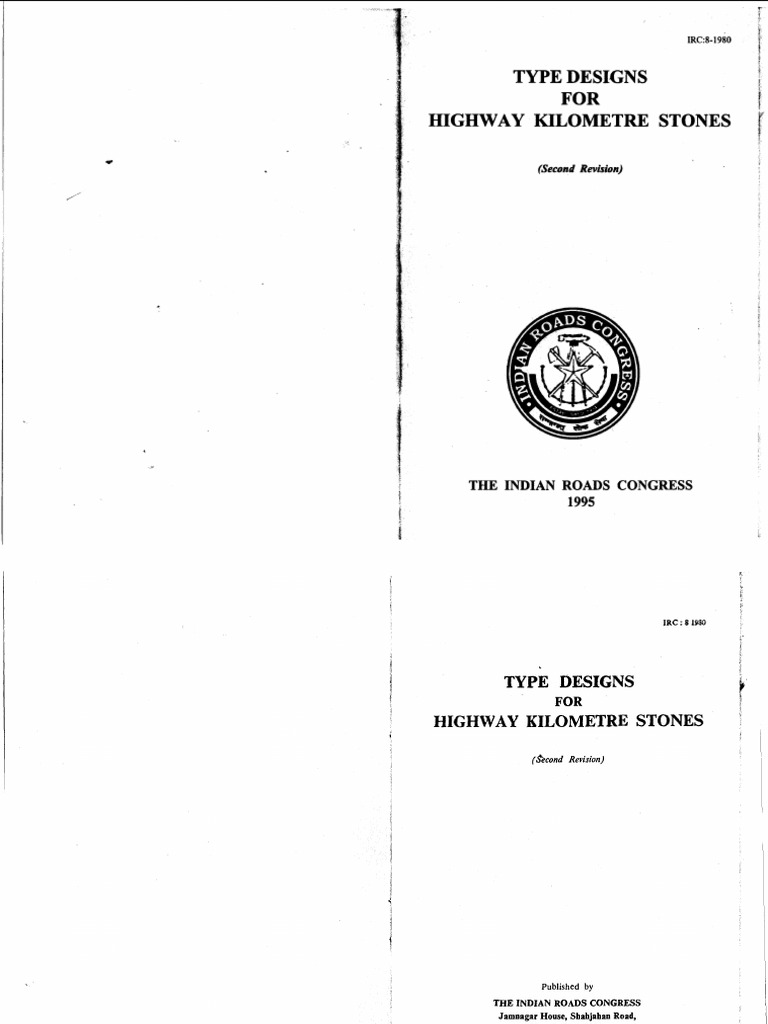 IRC-8 - (Highways KM Stones Type Designs) | PDF