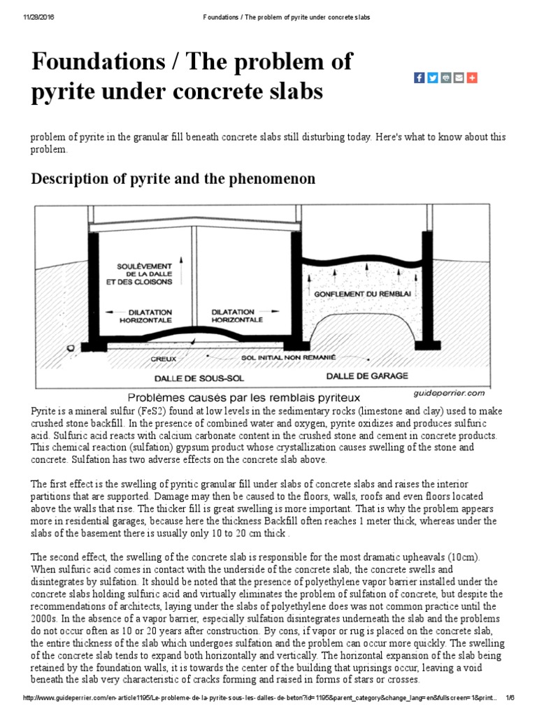 Foundations - The Problem of Pyrite Under Concrete Slabs | PDF ...