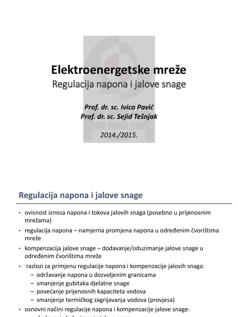 Elektroenergetske Mreže | PDF