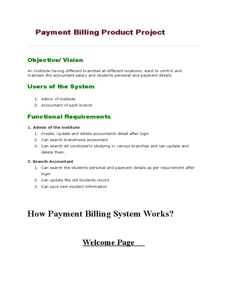 Payment Billing Guide | Download Free PDF | Login | User (Computing)