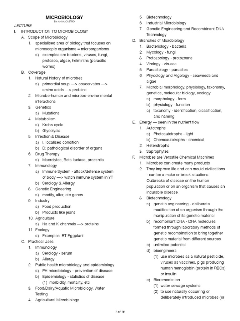 Microbiology Reviewer | PDF | Carbohydrates | Bacteria