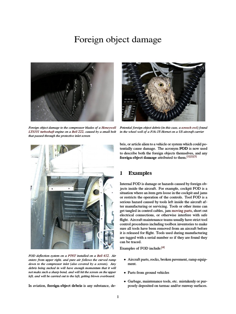 Foreign Object Damage | Foreign Object Damage | Industries