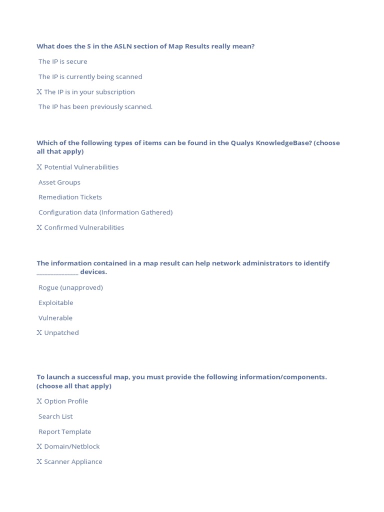 Qualys Questions | PDF | Vulnerability (Computing) | Port (Computer Networking)