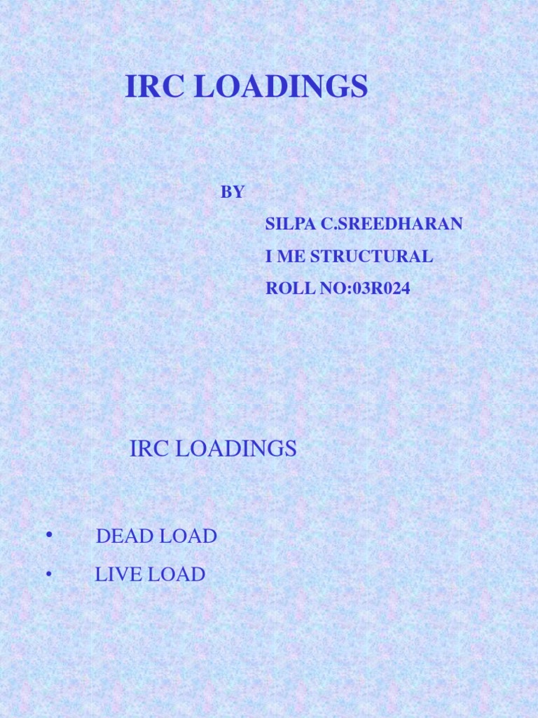 IRC Loading | PDF