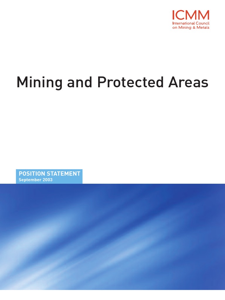 ICMM 2003 No Go Commitment | PDF | Protected Area | International Union ...