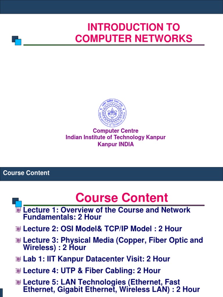 Introduction to Computer Networks Course Content | PDF | Osi Model | Network Switch