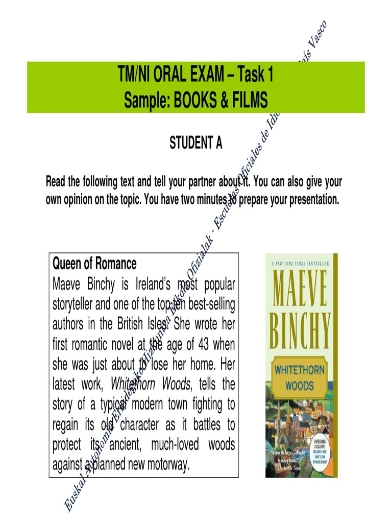 Speaking Task 1 PDF | PDF