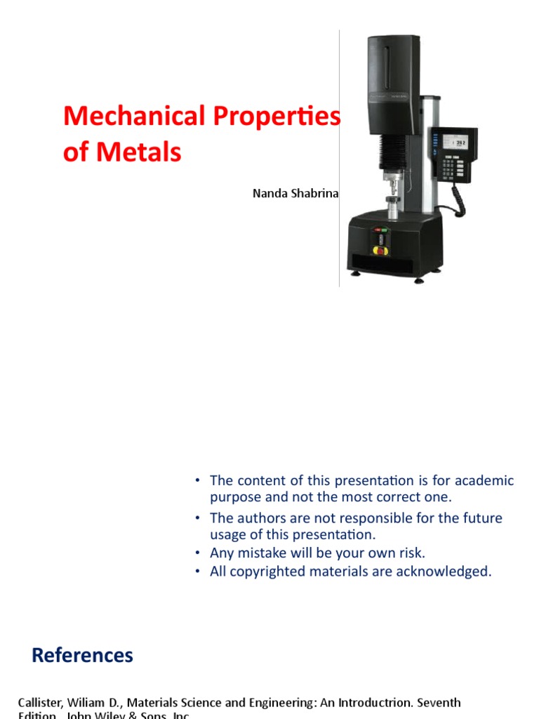 Mechanical Properties + Hardness | PDF | Deformation (Engineering) | Hardness