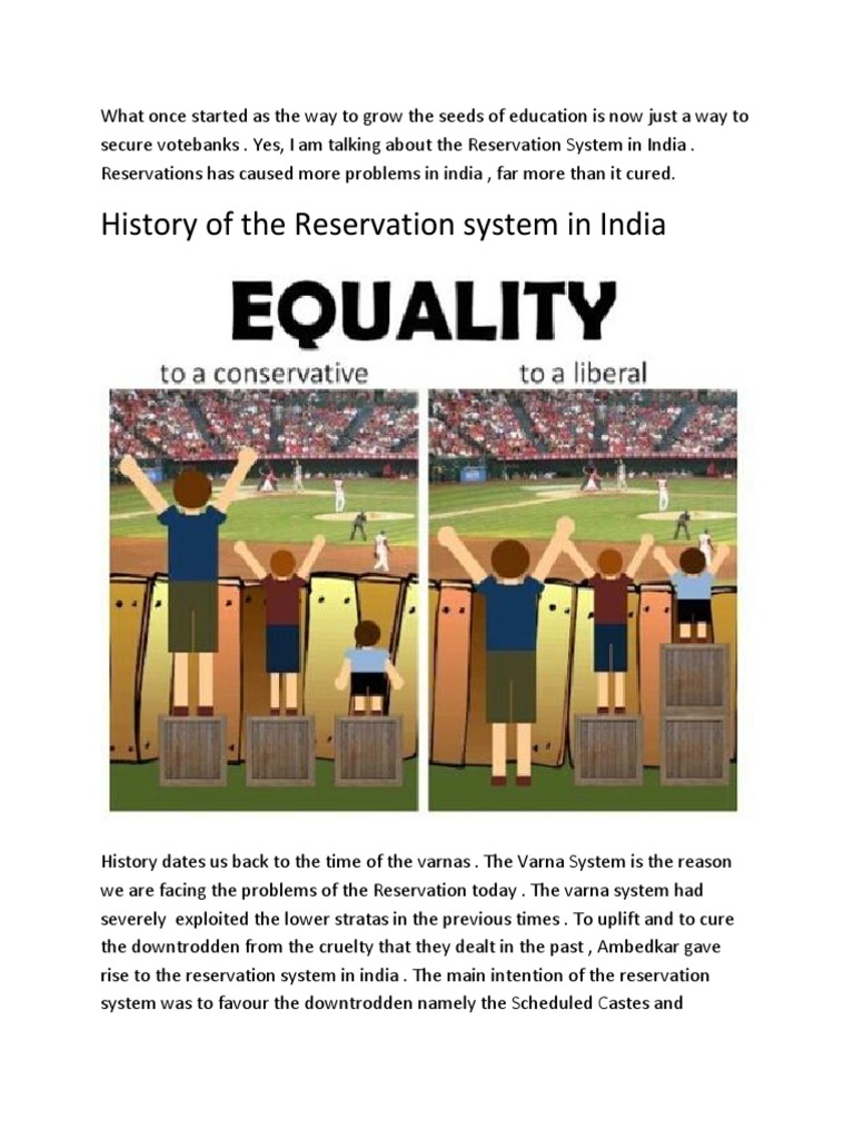 History of The Reservation System in India | PDF | Caste | Justice