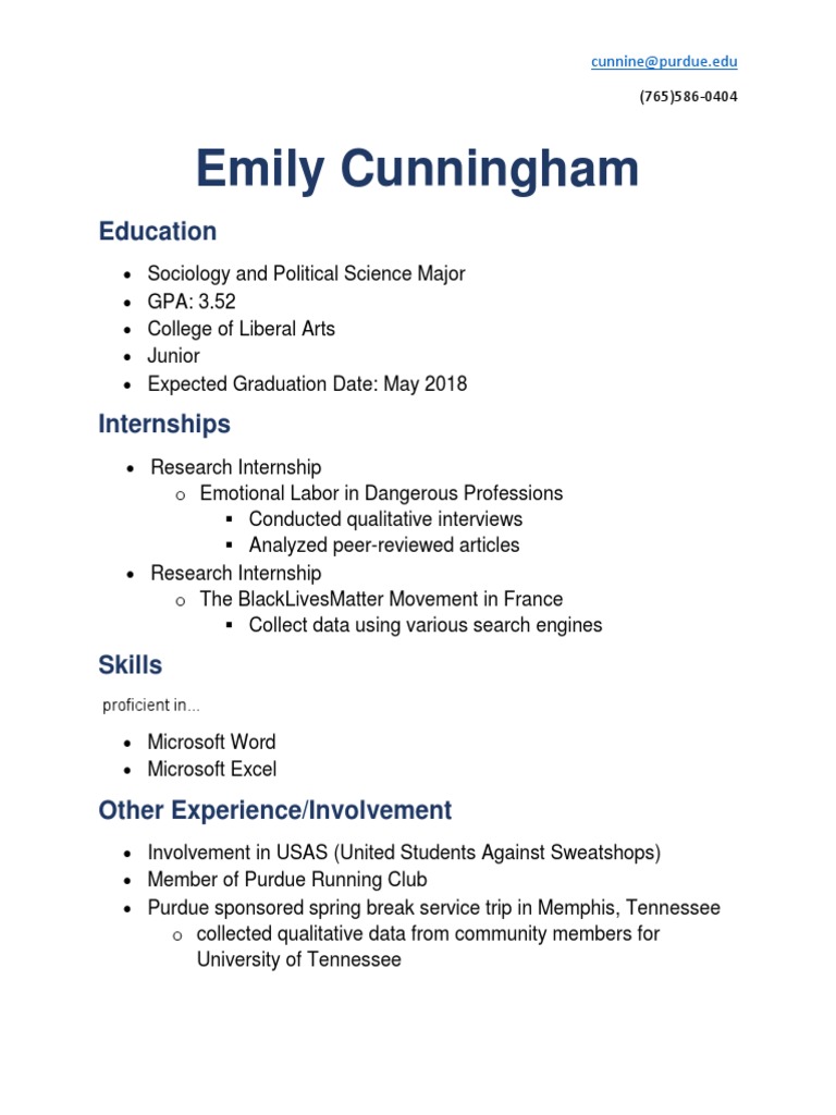 Emily Cunningham: Education | PDF
