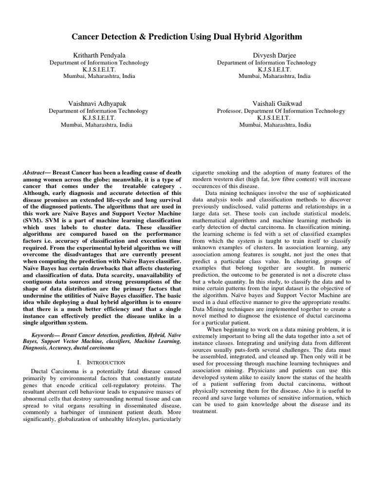 Ijrsrfinal | PDF | Statistical Classification | Support Vector Machine