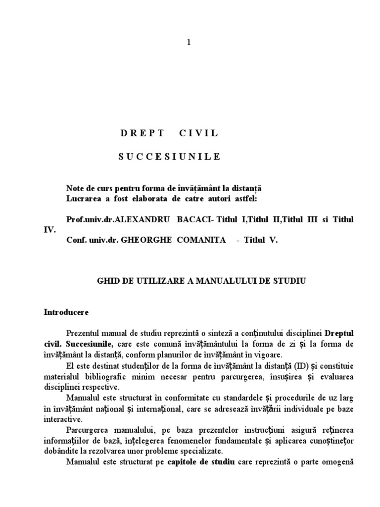 07 Drept Civil Succesiuni PDF | PDF