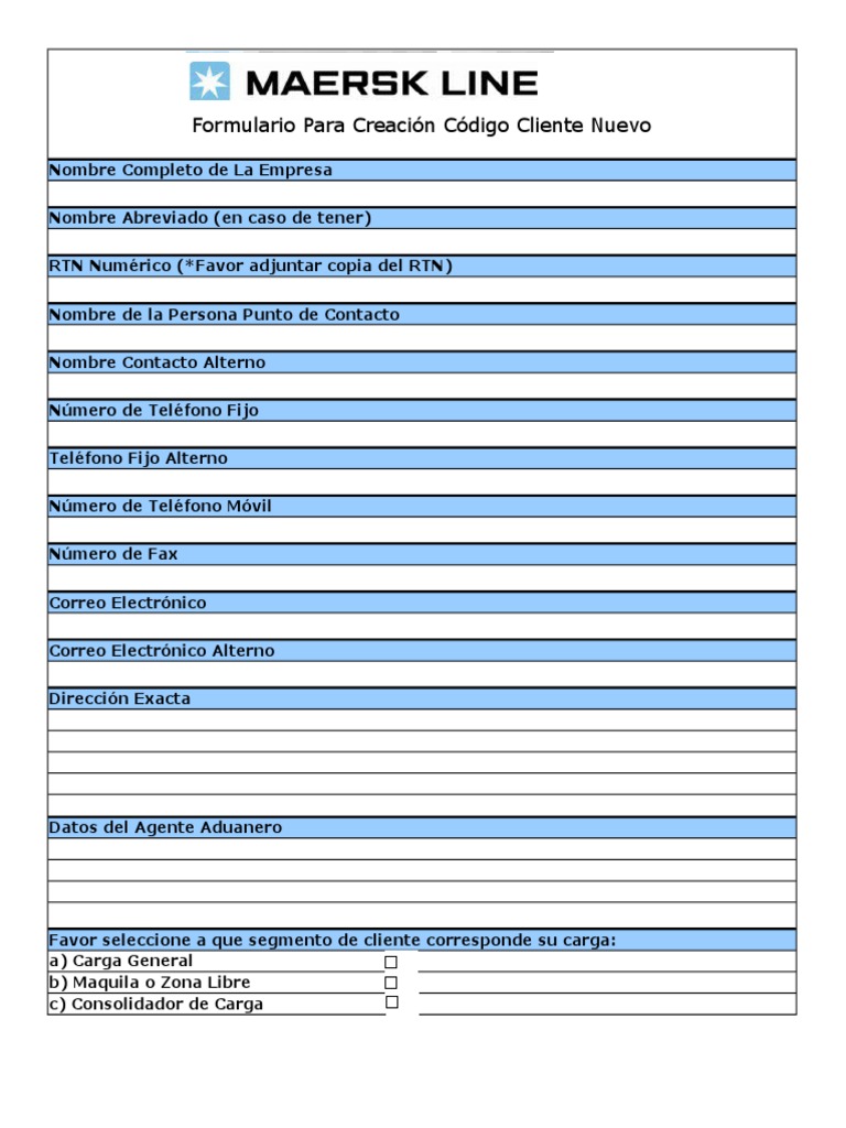 Nuevo Formato Creacion Codigo de Cliente | PDF