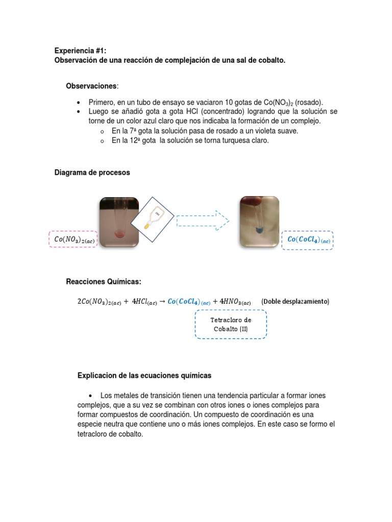 Iones Complejos | PDF | Complejo de Coordinación | Cobalto