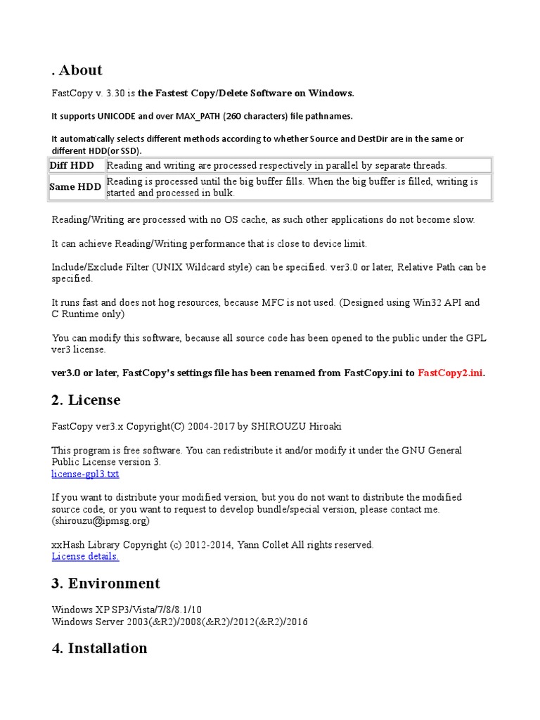 FastCopy v. 3.30-Characteristics | PDF | Computer File | Filename