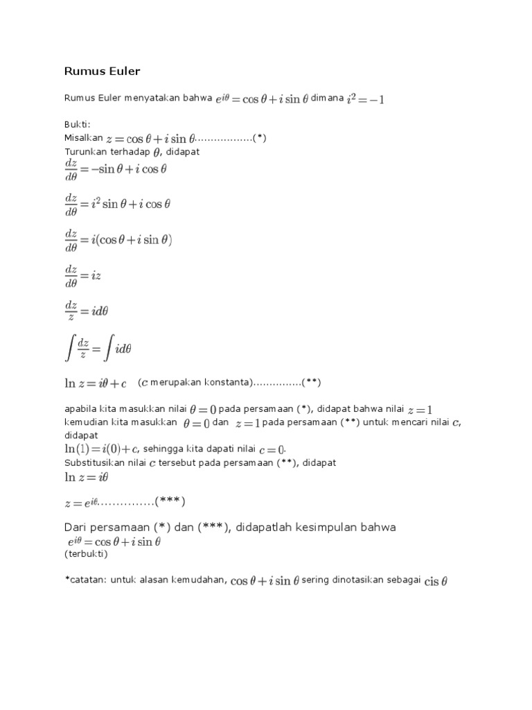 Rumus Euler | PDF
