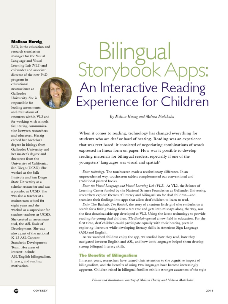 Bilingual Storybook Apps | PDF | American Sign Language | Multilingualism