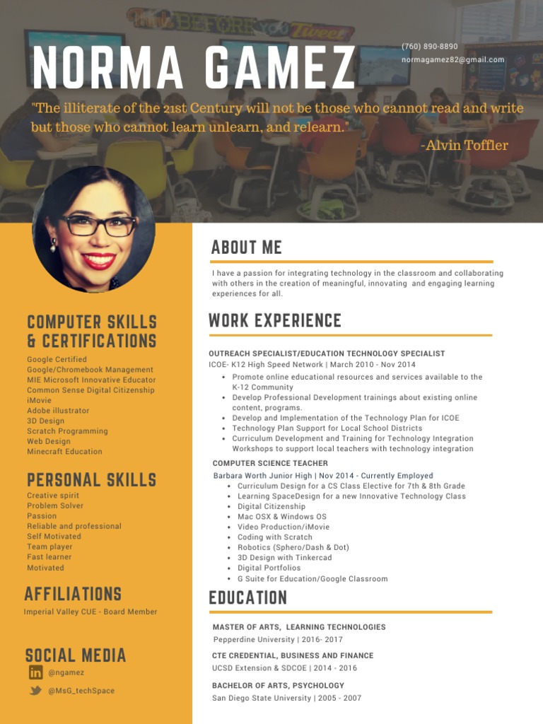 Norma Resume 4 | PDF | Educational Technology | Communication