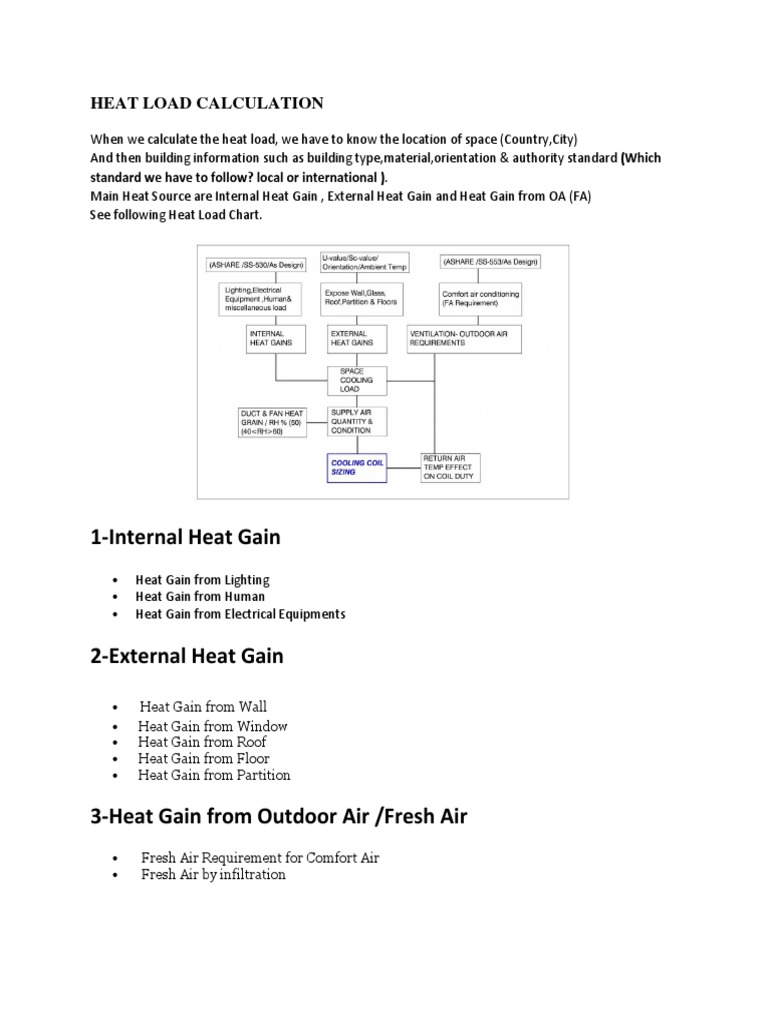 1-Internal Heat Gain | PDF | Wall | Enthalpy