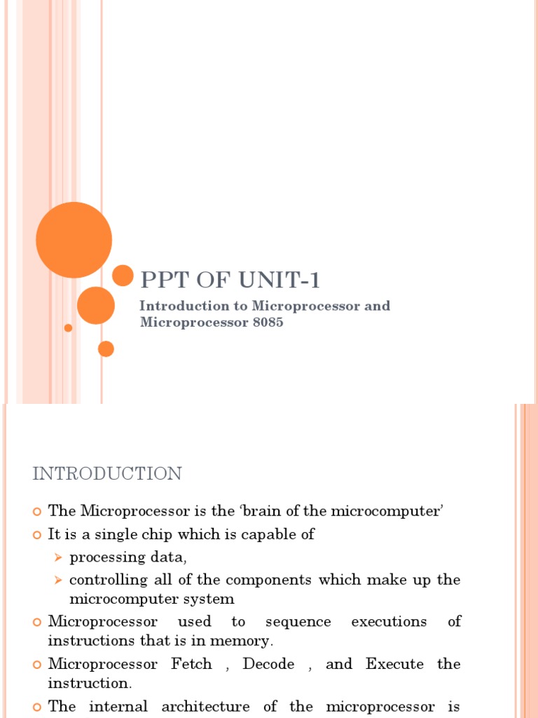 of Unit-1: Introduction To Microprocessor and Microprocessor 8085 | PDF ... of Unit-1: Introduction To Microprocessor and Microprocessor 8085 | PDF ...