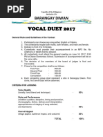 Solo Singing Contest Judging Criteria | PDF | Singing | Vocal Music