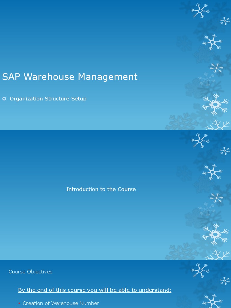 Learn SAP Warehouse Management - Organisation Structure | PDF ...