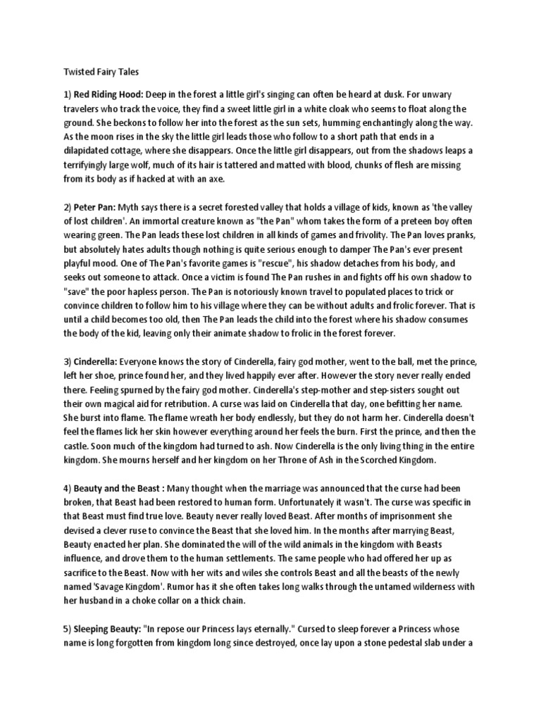 Twisted Fairy Tales | PDF | Cinderella | Little Red Riding Hood