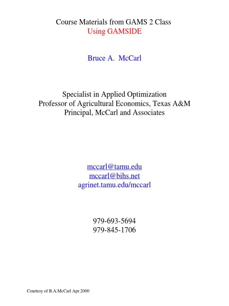 Using GAMS IDE | PDF | Command Line Interface | Integrated Development Environment
