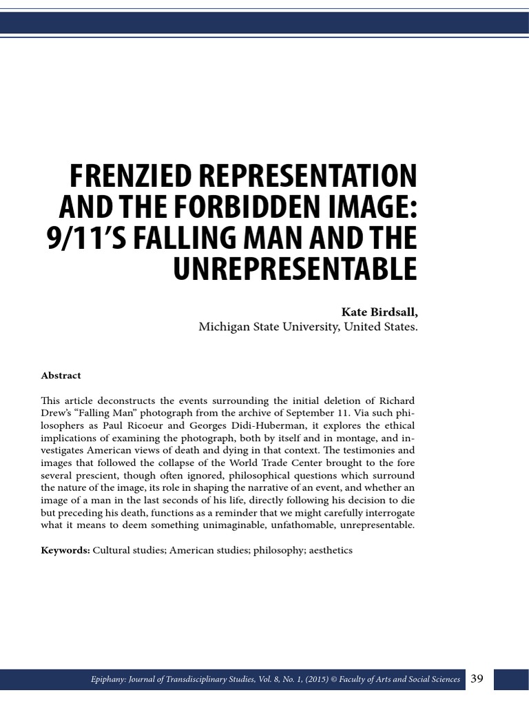 Falling Man Representation | PDF | Aesthetics | Epistemology