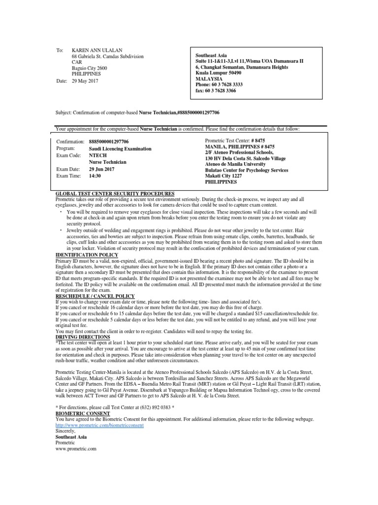 Prometric Exam | Test (Assessment) | Computing And Information Technology