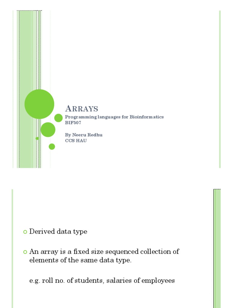 5 - Arrays | PDF | Array Data Structure | Integer (Computer Science) 5 - Arrays | PDF | Array Data Structure | Integer (Computer Science)