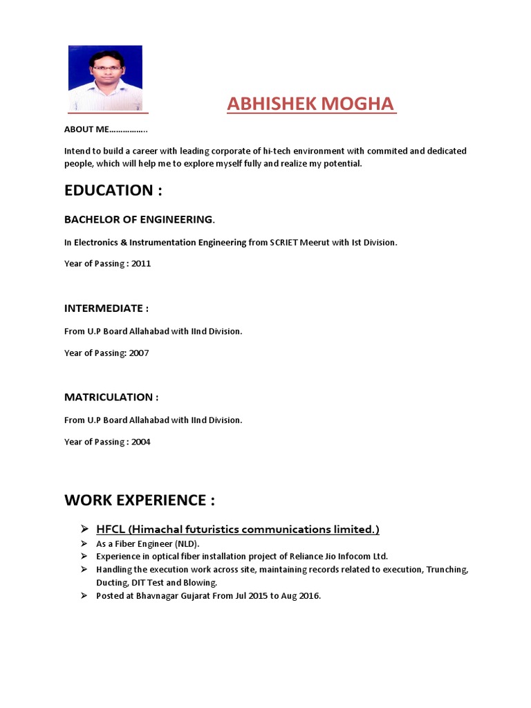 Abhi CV | PDF | Science | Engineering
