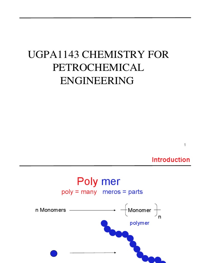 Lecture 1 | PDF | Copolymer | Polymers