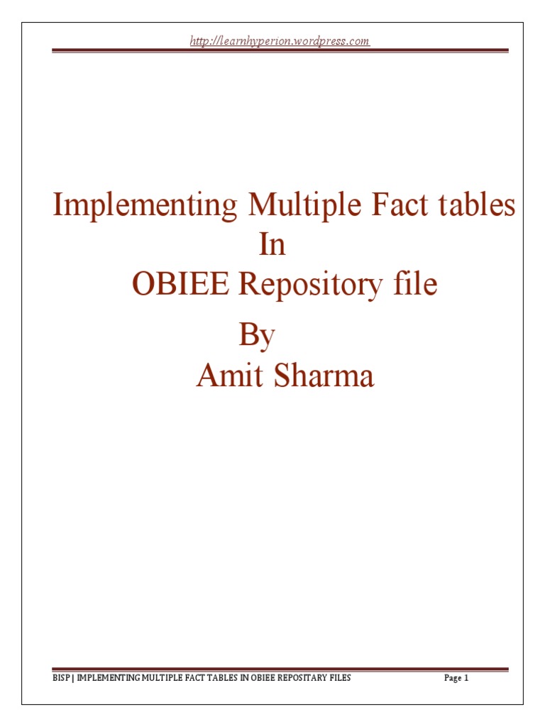 Implementing Multiple Fact Tables | PDF | Software | Data Management