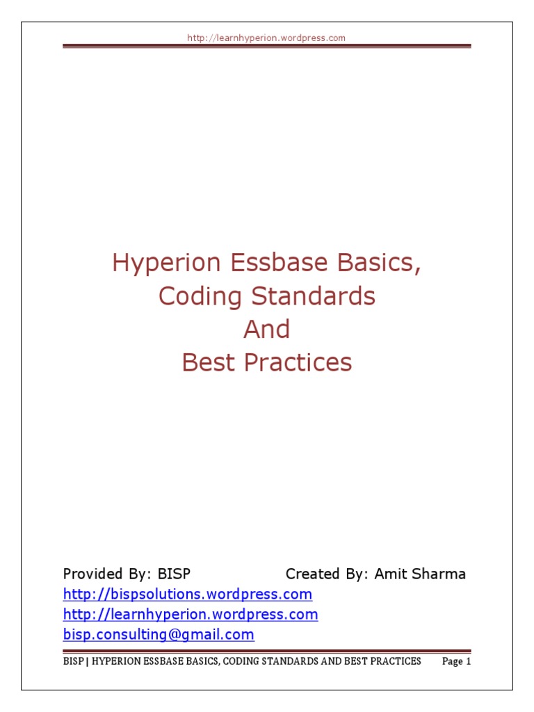 Hyperion Essbase Basics | Download Free PDF | Databases | Software Development