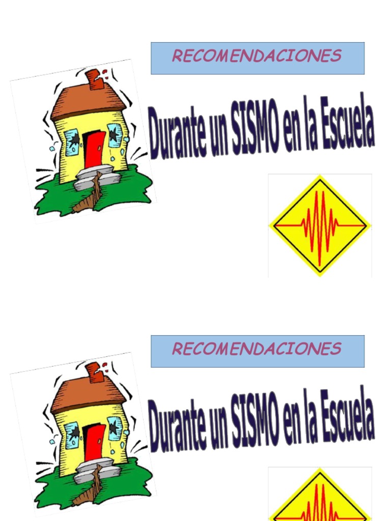 Recomendaciones en Caso de Sismo en La Escuela