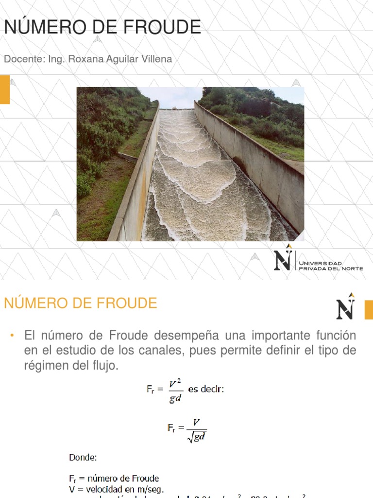 Número de Froude, Tirante Crítico | PDF | Descarga (hidrología) | Física