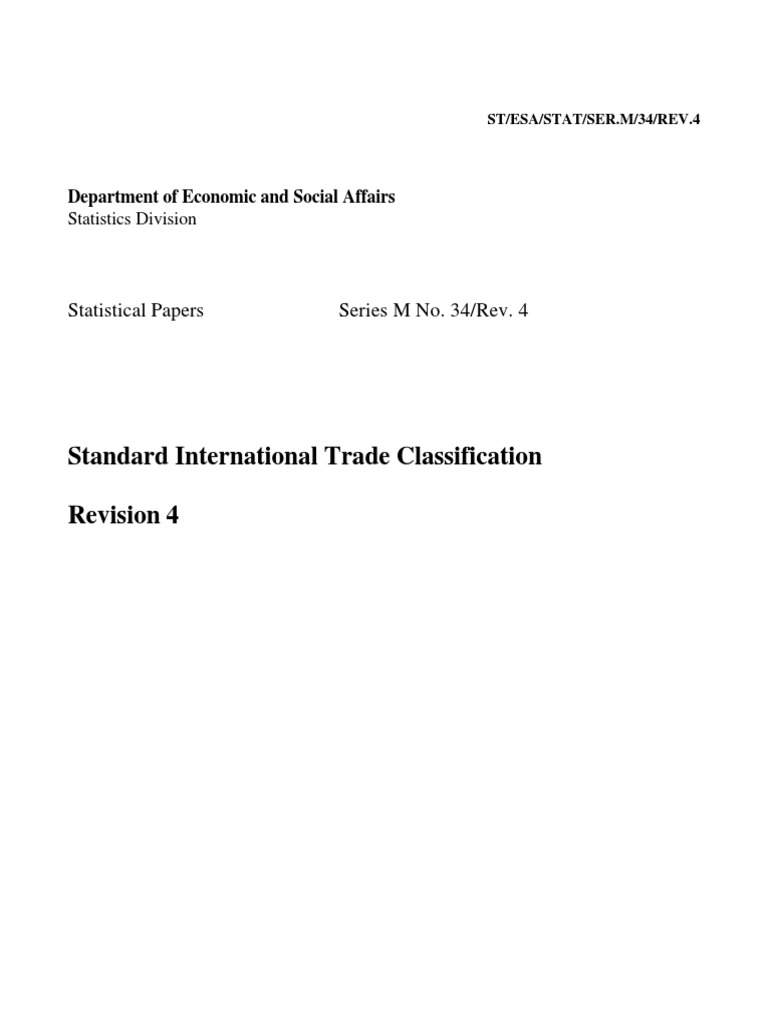 Standard International Trade Classification Rev4 (SITC) | PDF | Cheese ...