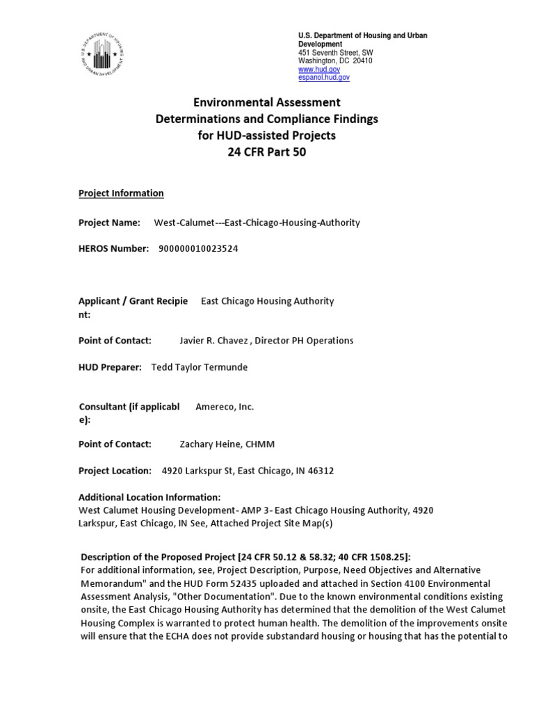HUD Environmental Assessment for Demolition | PDF | National ...