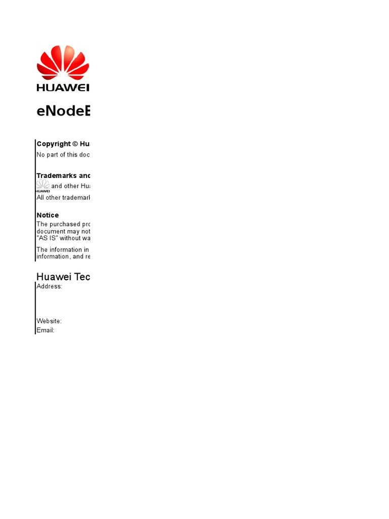 Enodeb Parameter Reference | PDF | Parameter (Computer Programming ...