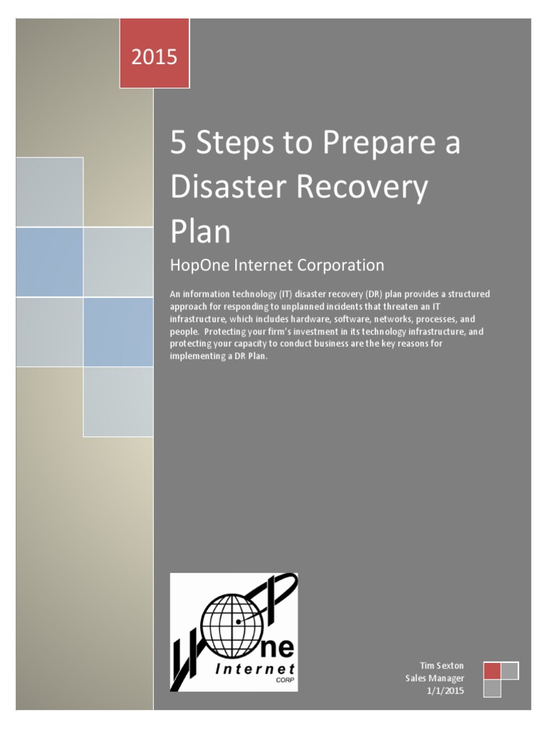 5 Steps for Disaster Recovery Planning | PDF | Disaster Recovery ...